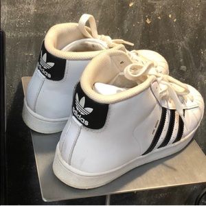 adidas | Shoes | Adidas White Pro Model High Tops | Poshmark